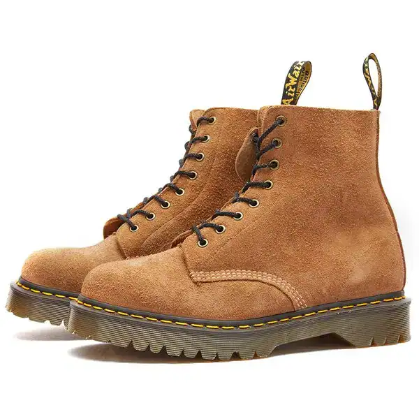 Dr. Martens 1460 Pascal Bex 8 Eye Boot - Sandy Tan Tufted Suede